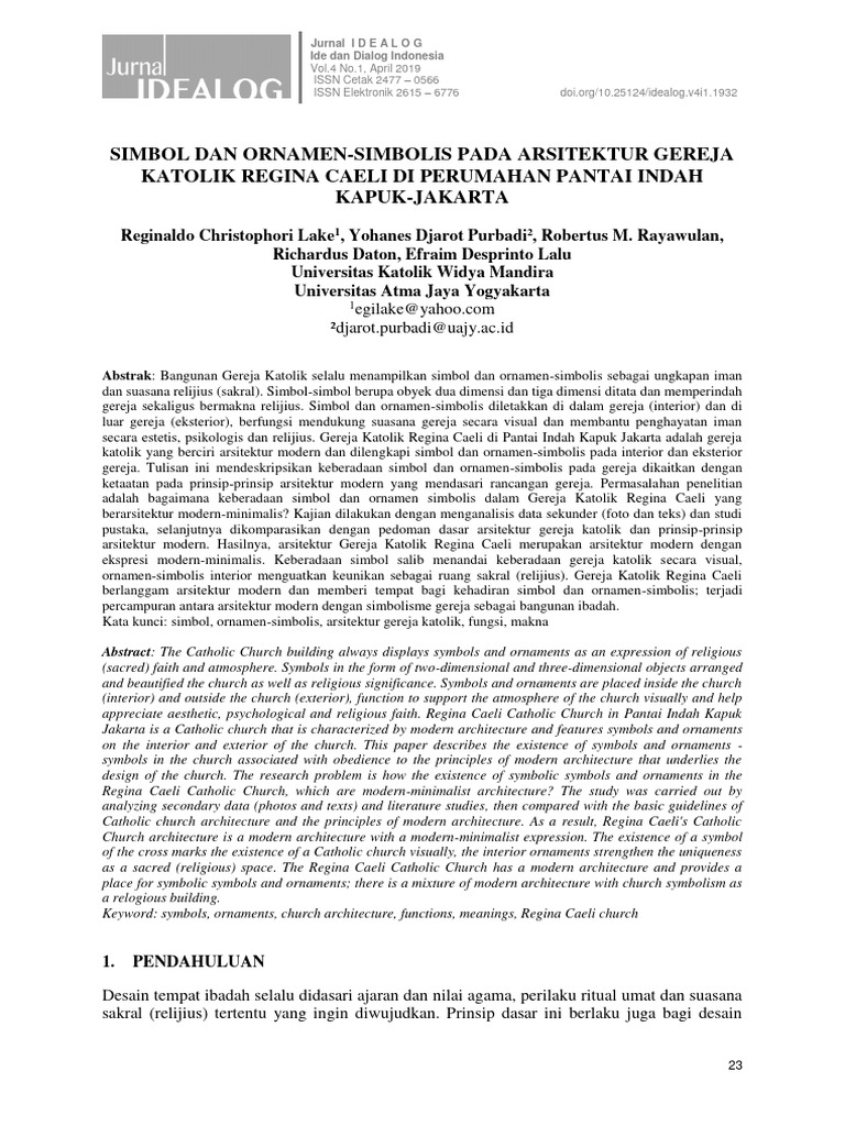 Simbol Dan Ornamen-Simbolis Pada Arsitektur Gereja | PDF | Seni | Agama & Spiritualitas