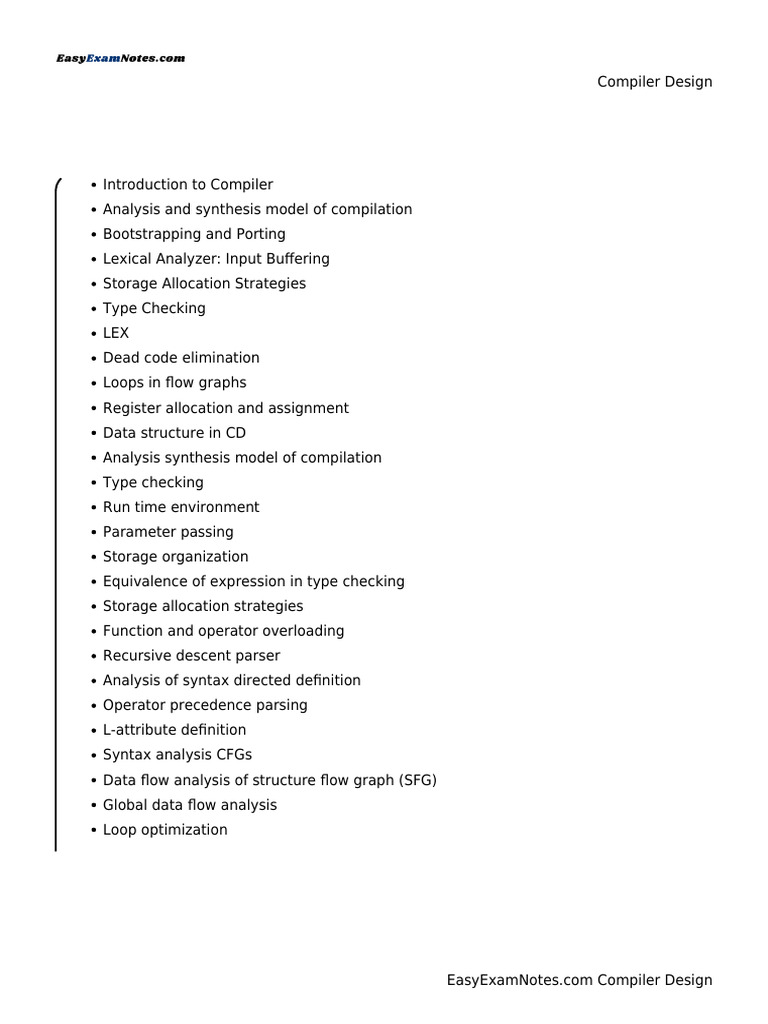 Compiler Design | PDF | Parsing | Compiler Compiler Design | PDF | Parsing | Compiler