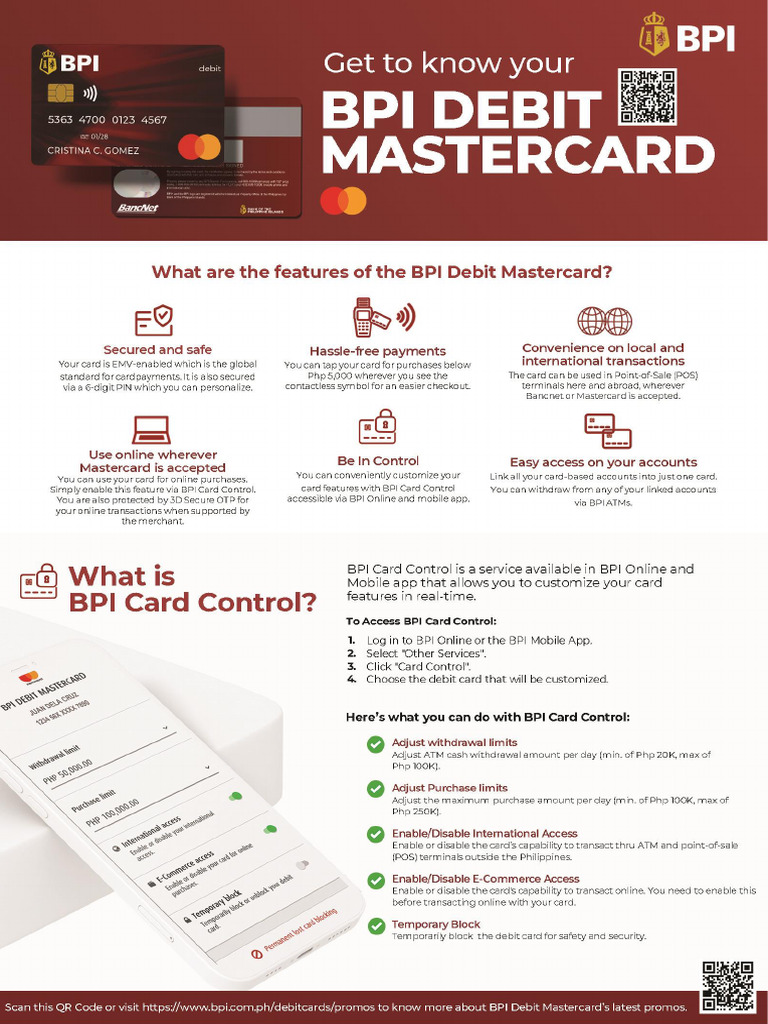 BPI Debit Mastercard - Primer - External (Updated) | PDF | Debit Card ...