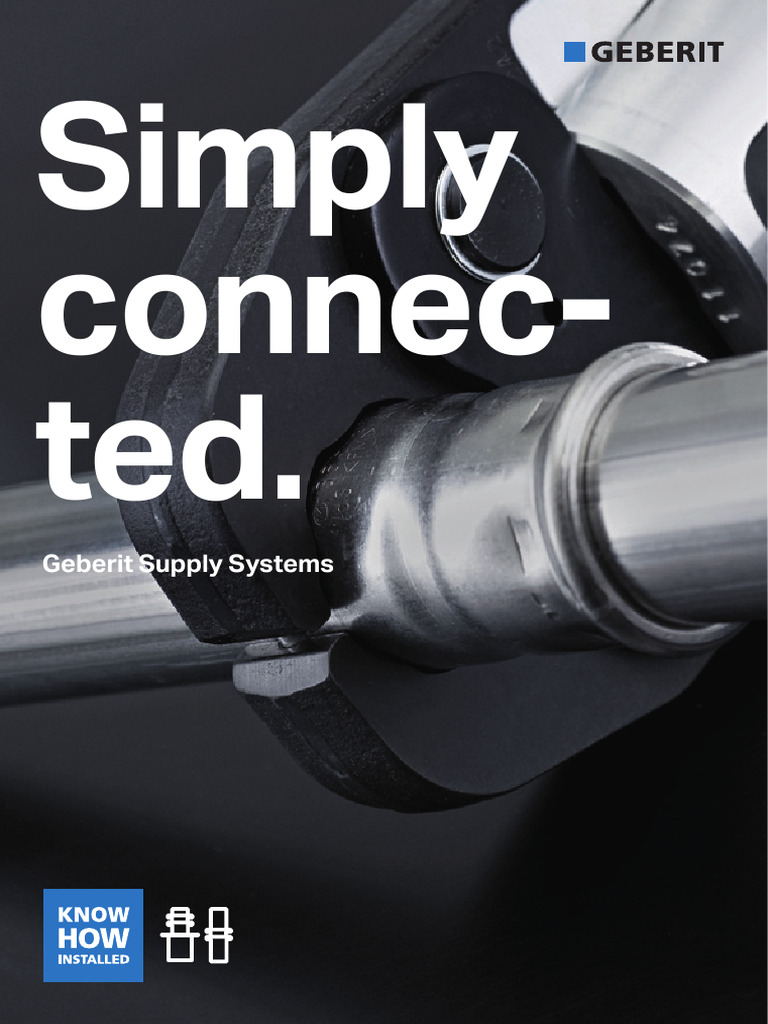GEBERIT - Simply Connected | PDF | Pipe (Fluid Conveyance) | Water