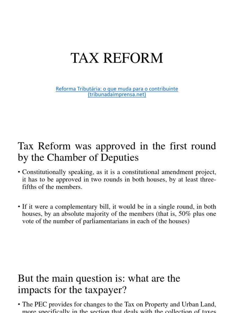 Tax Reform | PDF | Taxes | Dividend