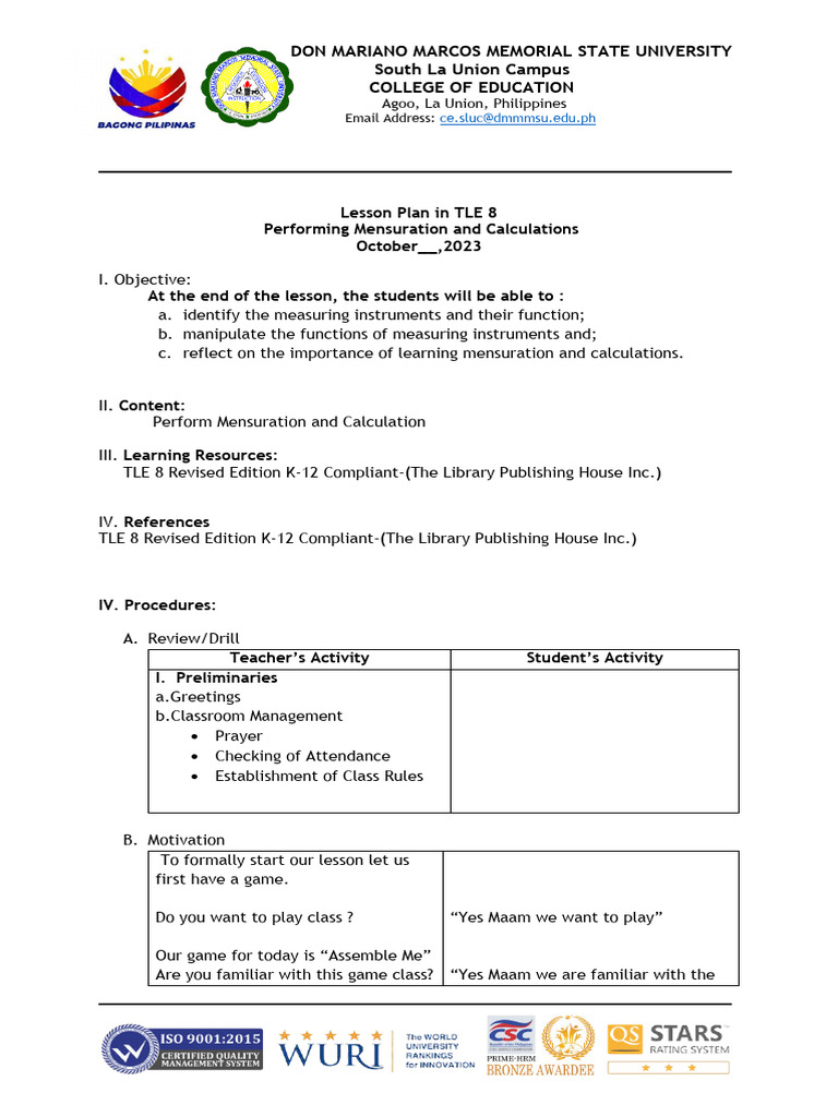Perform Mensuration and Calculations | PDF | Electrical Engineering ...