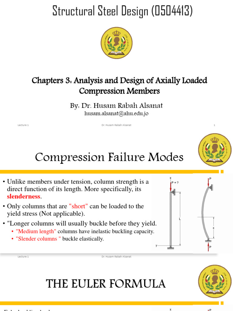 Chapter 3 (Compression Members) | PDF | Buckling | Classical Mechanics