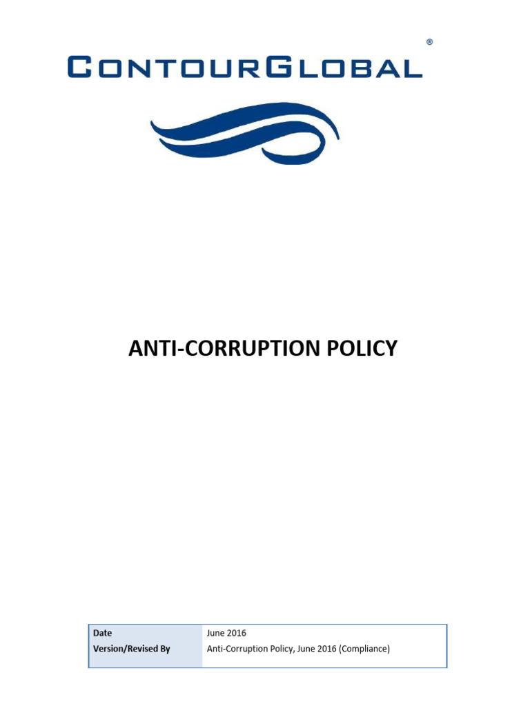 Annex 2 CG Anti-Corruption Policy | PDF | Bribery | Due Diligence