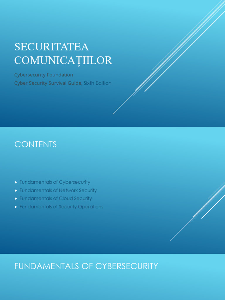 Cybersecurity Fundamentals Guide | PDF | Security | Computer Security