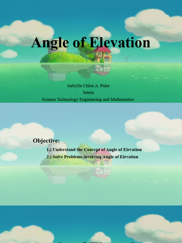 Angle of Elevation | PDF