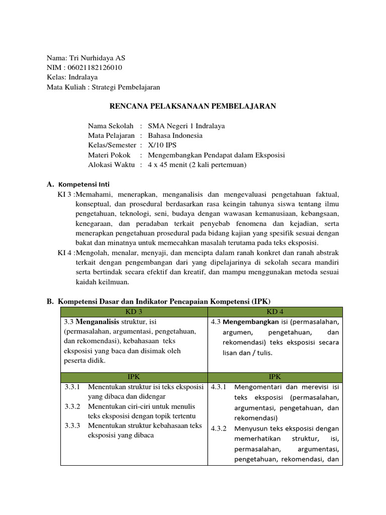 Contoh RPP Media Pembelajaran | PDF | Seni & Disiplin Bahasa
