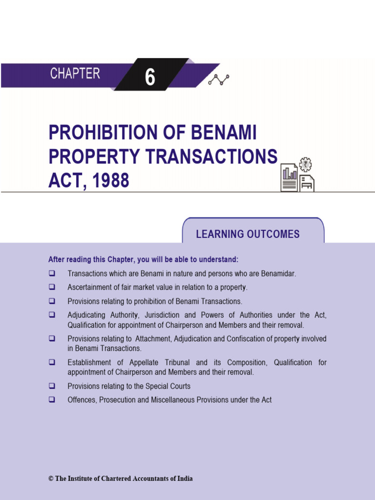 Benami Property Transaction Act | PDF | Book Value | Equity (Finance)