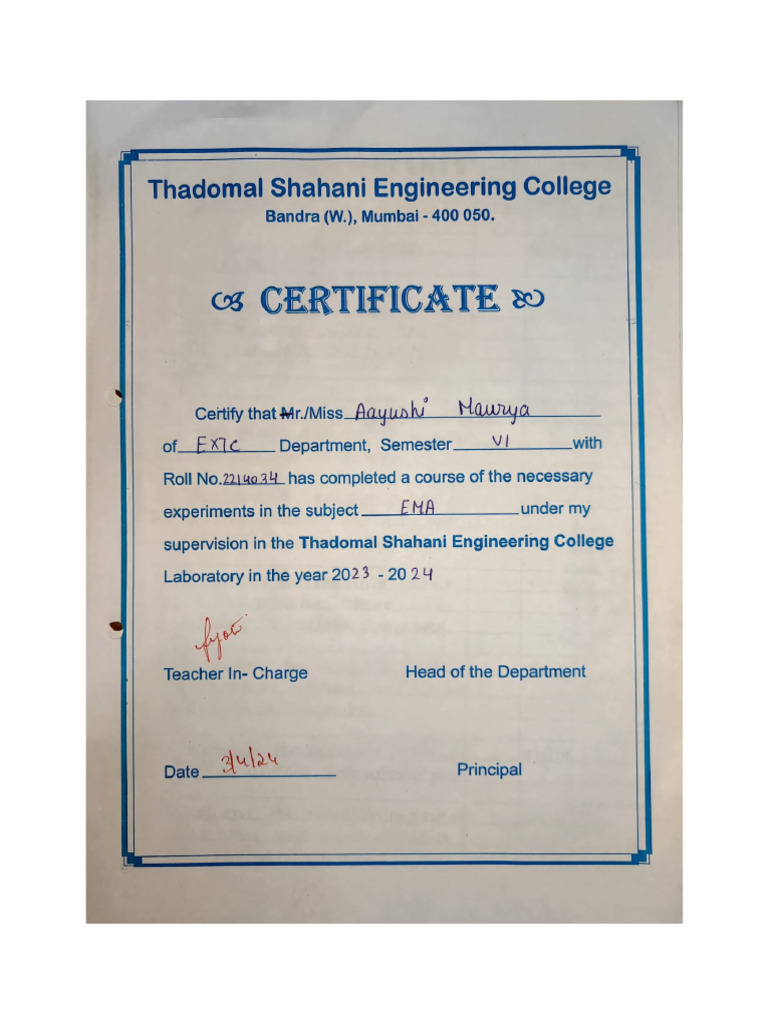 34 Aayushi Maurya A2 EXP 1 EMA | PDF | Antenna (Radio) | Electrical ...