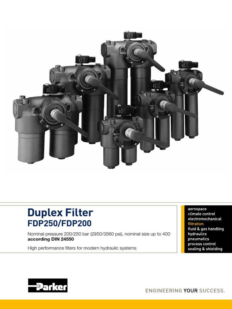 PARKER - Duplex Filter FDP200-250 | PDF | Switch | Direct Current