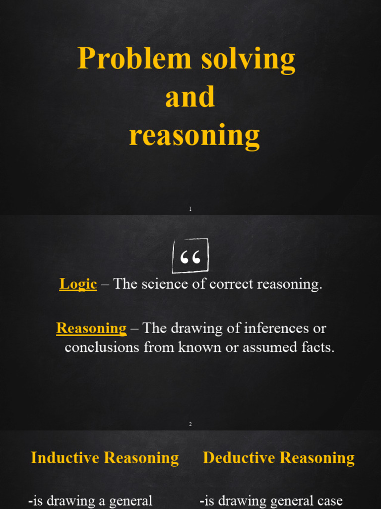 MODULE 5 PROBLEM SOLVING & REASONING | PDF | Inductive Reasoning | Reason MODULE 5 PROBLEM SOLVING & REASONING | PDF | Inductive Reasoning | Reason