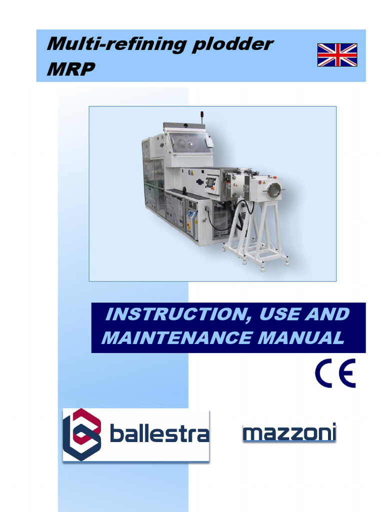 Multi-Refining Plodder MRP Manual | PDF | Valve | Vacuum