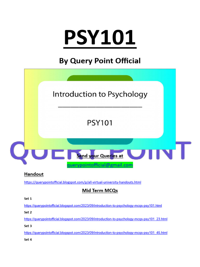 PSY101 by Query Point Official | PDF