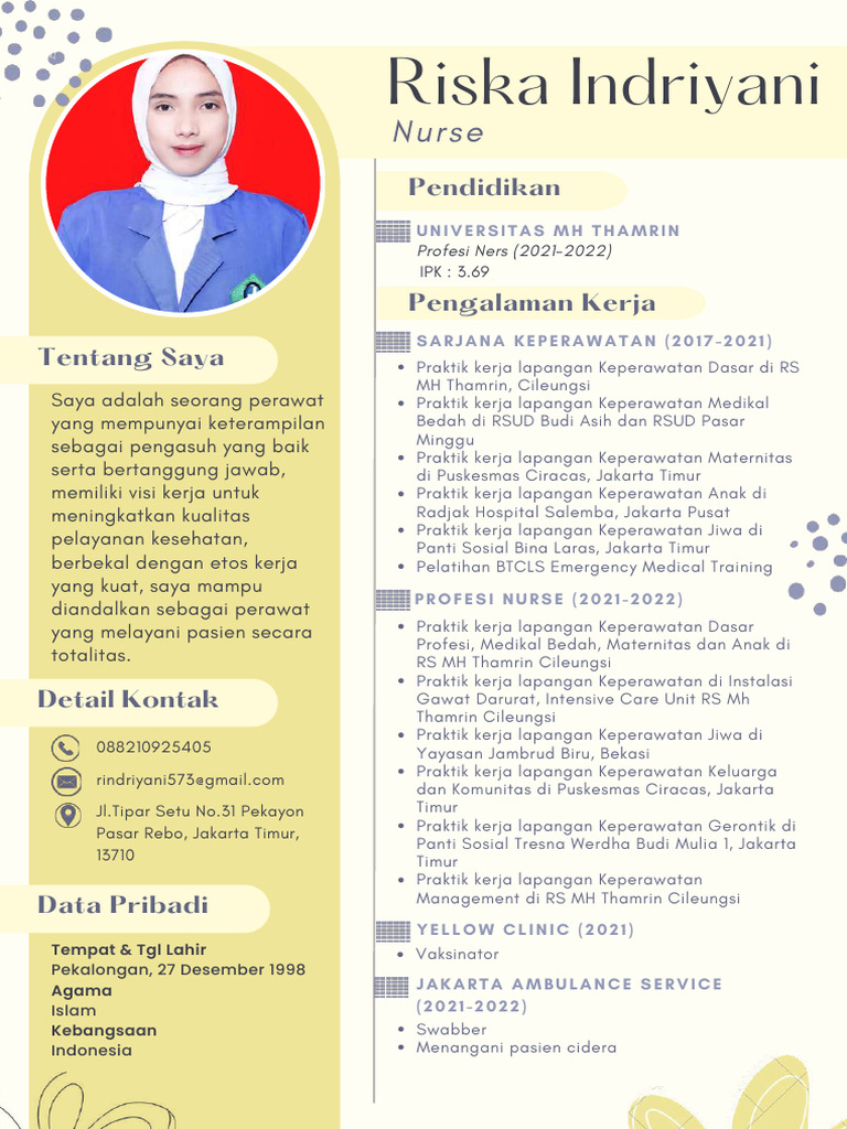 Riska Indriyani CV | PDF