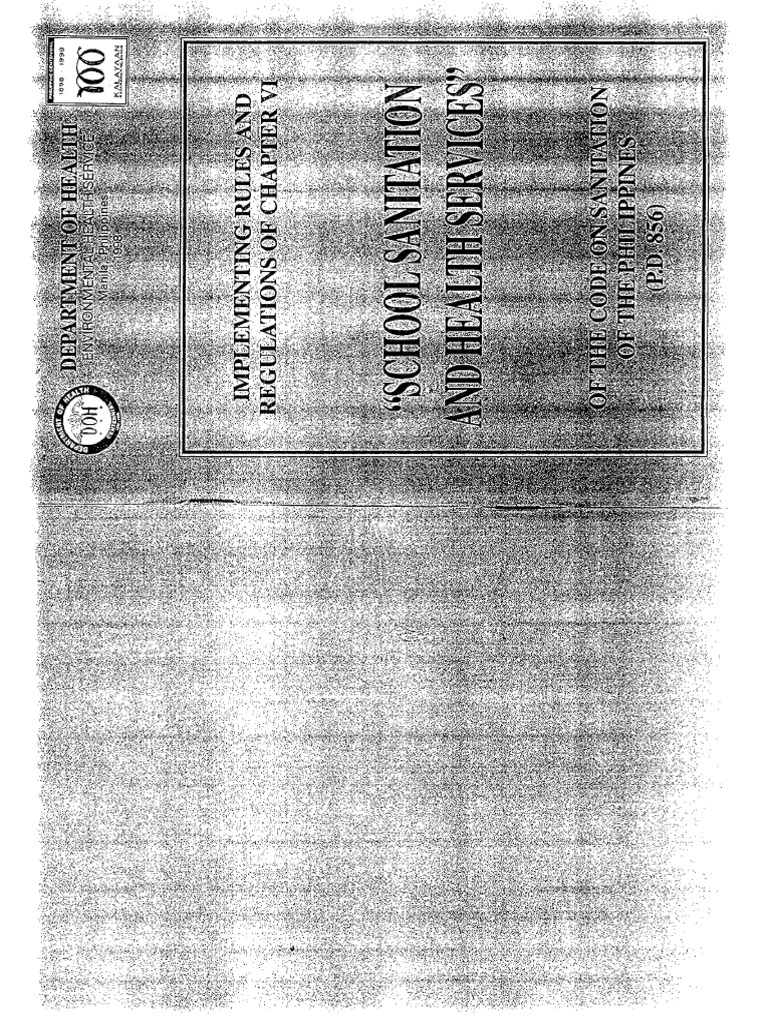 PH Code On Sanitation ChapterVI | PDF