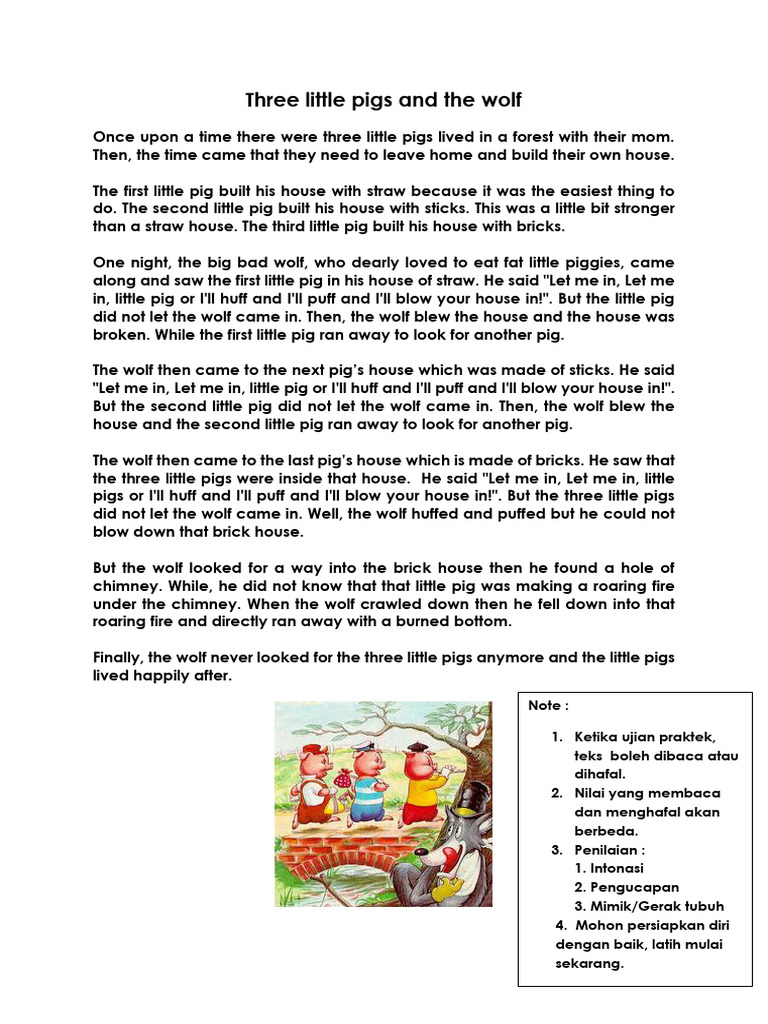 Three Little Pigs vs. Big Bad Wolf | PDF | Fictional Pigs | Fairy Tales