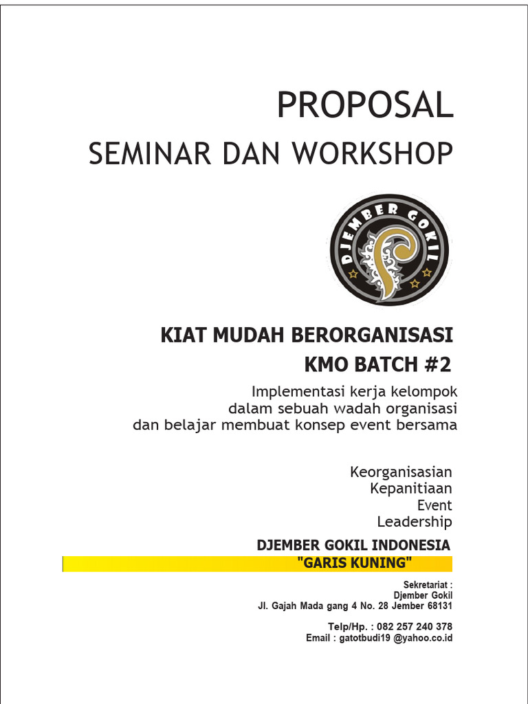 Seminar Kiat Mudah Berorganisasi | PDF