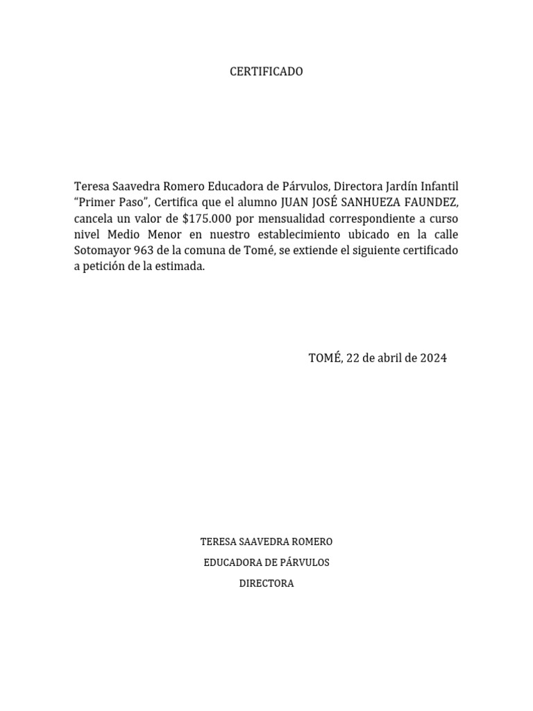 Certificado No Deuda | PDF