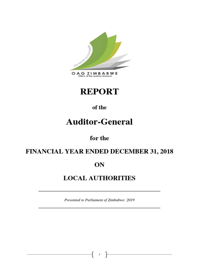 Local A Uthorities Auditor Generals Report 2018 | PDF | Audit ...