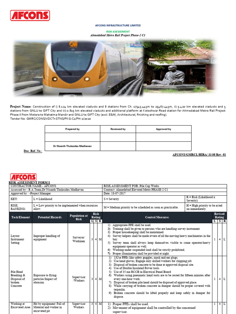 HIRA 8 - Pile Cap Construction R1 | PDF | Personal Protective Equipment ...
