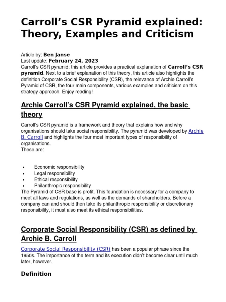 Csr | PDF | Corporate Social Responsibility | Economies