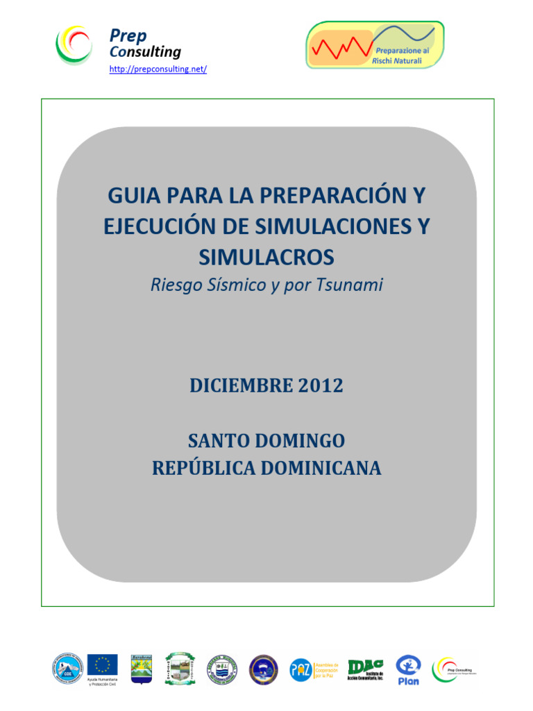 Guia para La Preparación Y Ejecución de Simulaciones Y Simulacros | PDF | Defensa Civil | Simulación