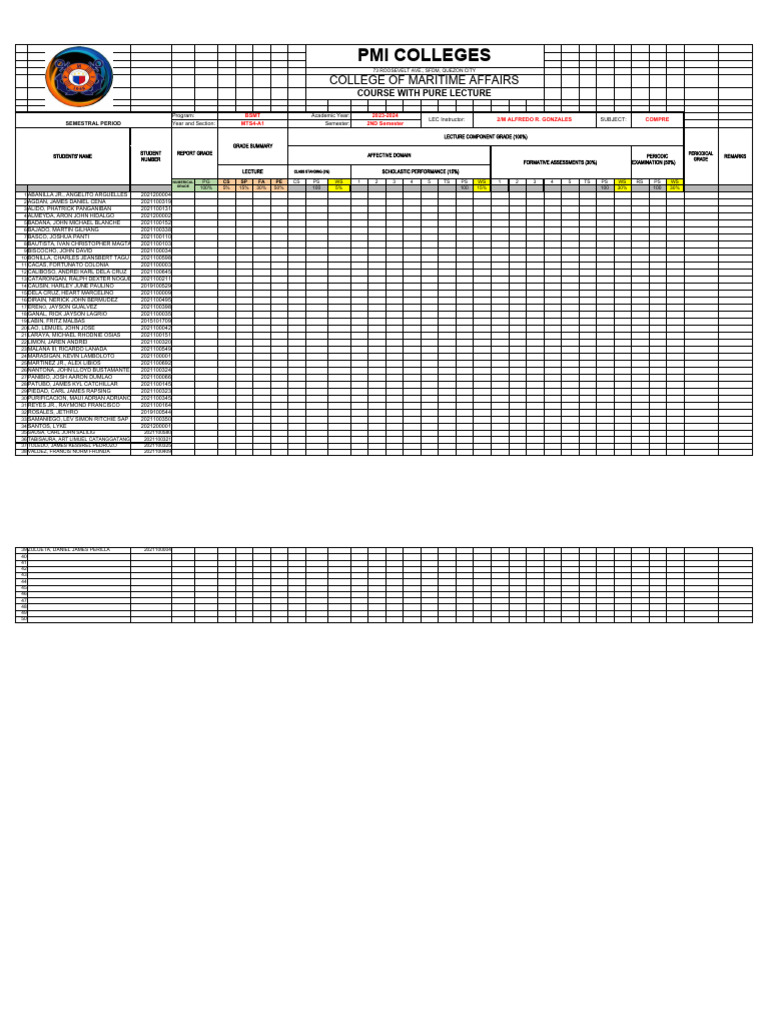 APPROVED-LECTURE-AGS-2nd-Sem-2023-24 - COMPRE MTS4-A1 | PDF | Educational Institutions | Schools