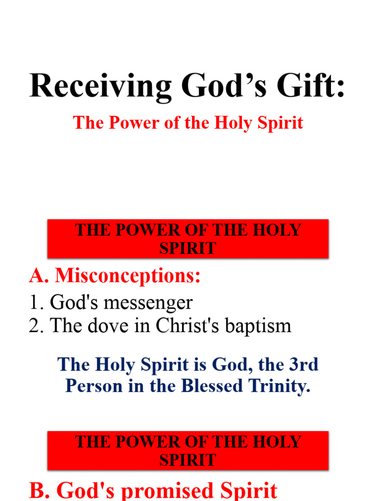 Receiving God's Gift of the Holy Spirit | PDF | Spiritual Gift ...