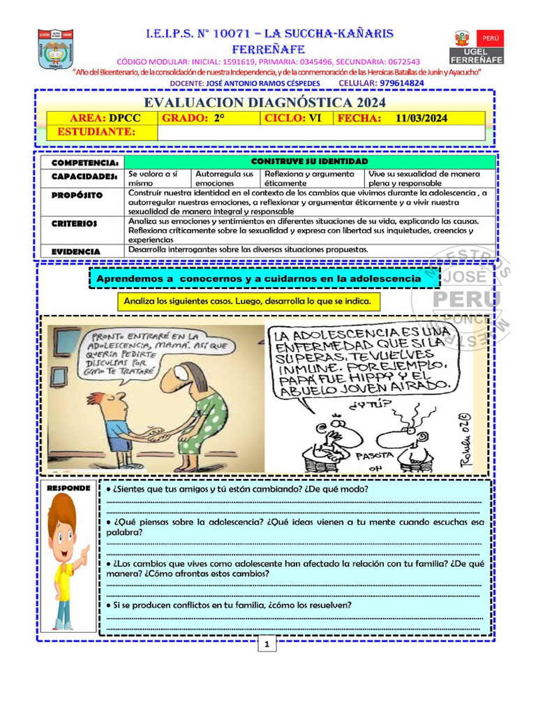 Eval - Diag - 2° DPCC | PDF