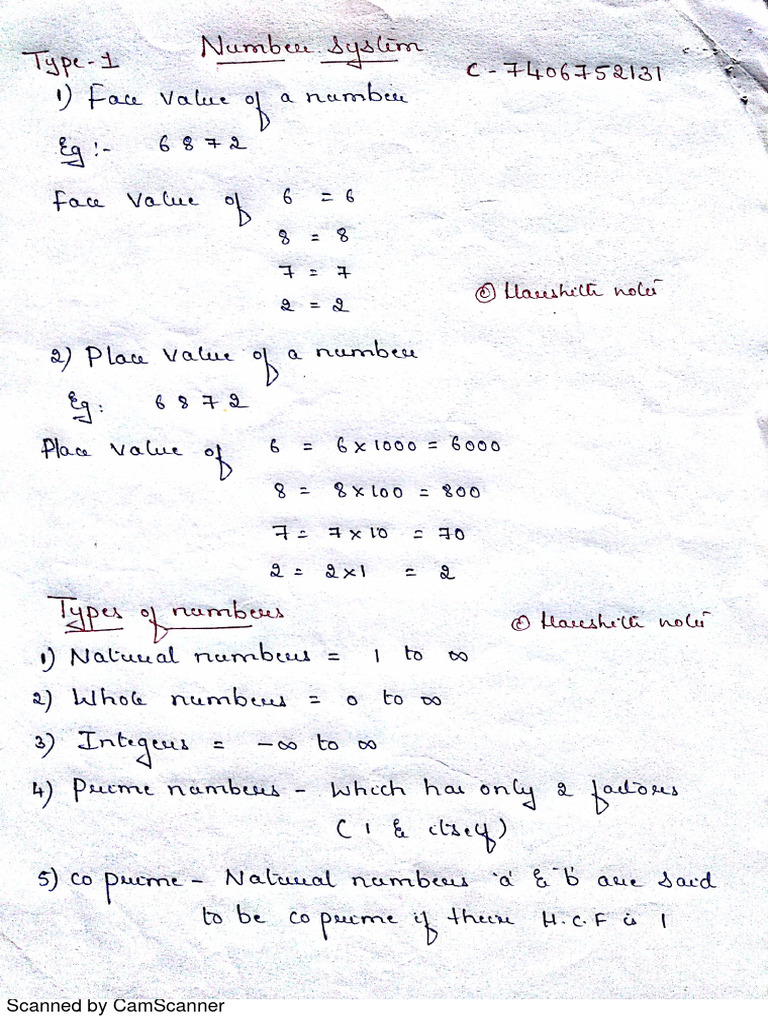 Number System by Harshith | PDF