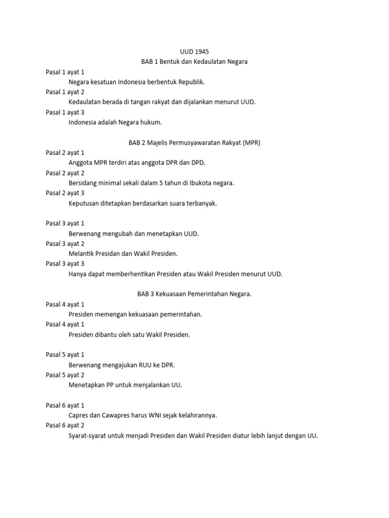 Uud 1945 | PDF | Politik