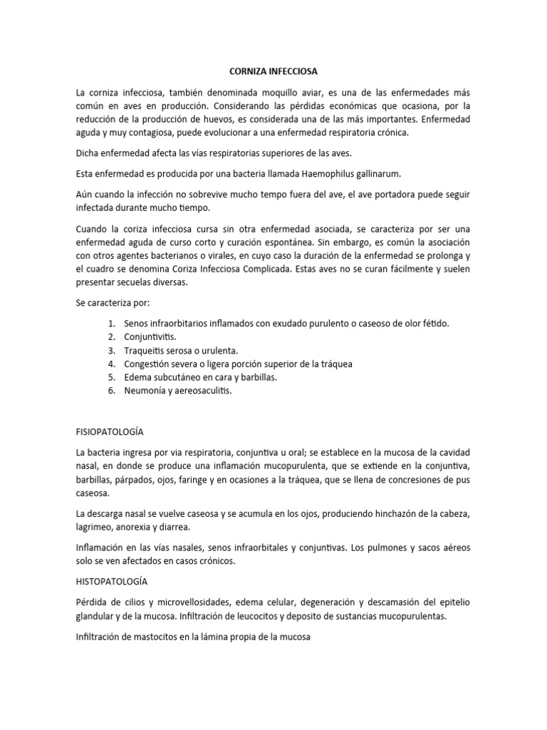 Corniza Infecciosa | PDF