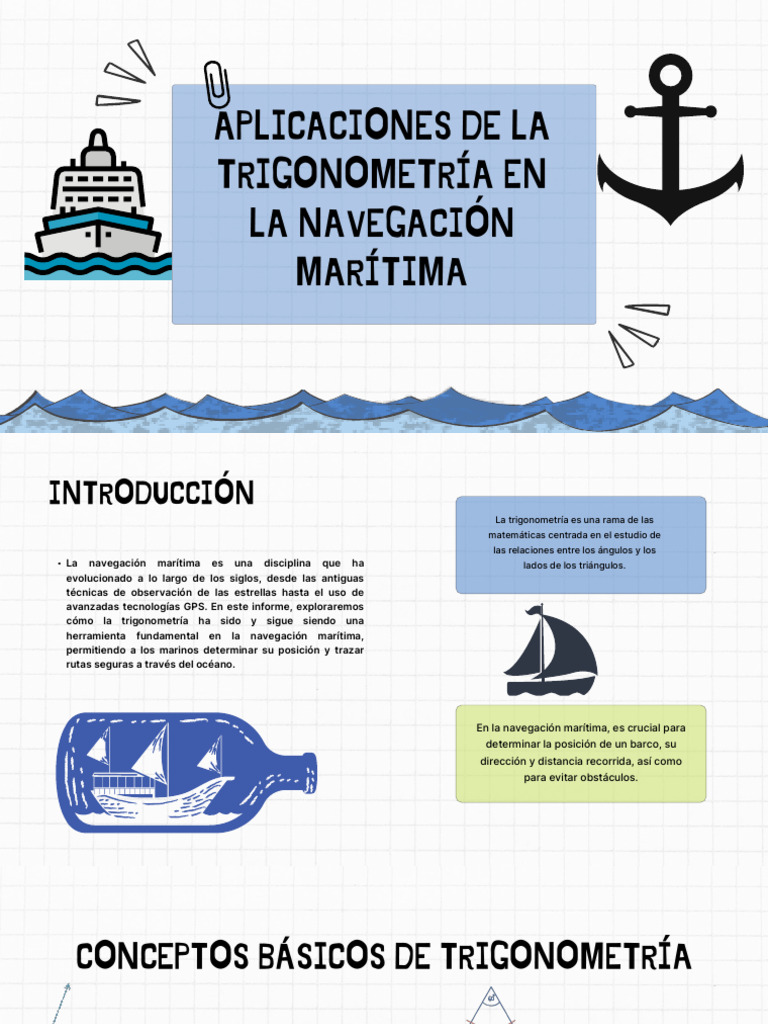 Trigonometría en la Navegación Marítima | PDF | Funciones ...