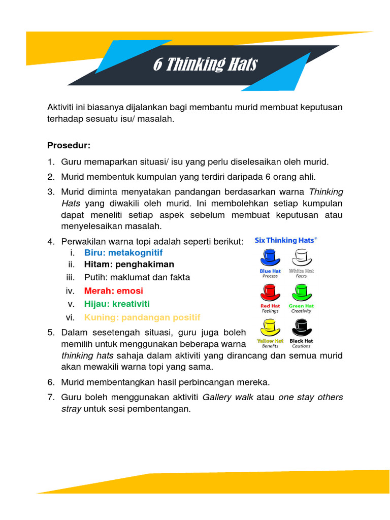 6 Thinking Hats | PDF