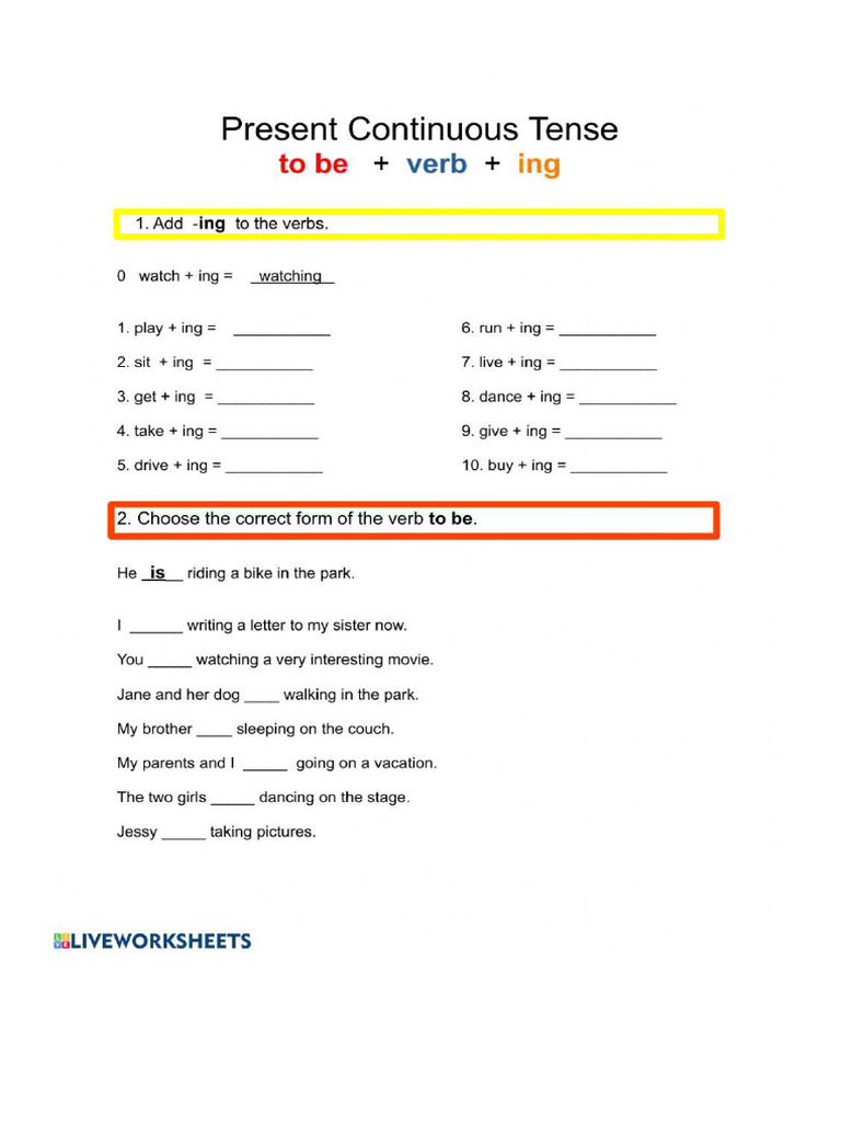 present continuous 1 | PDF