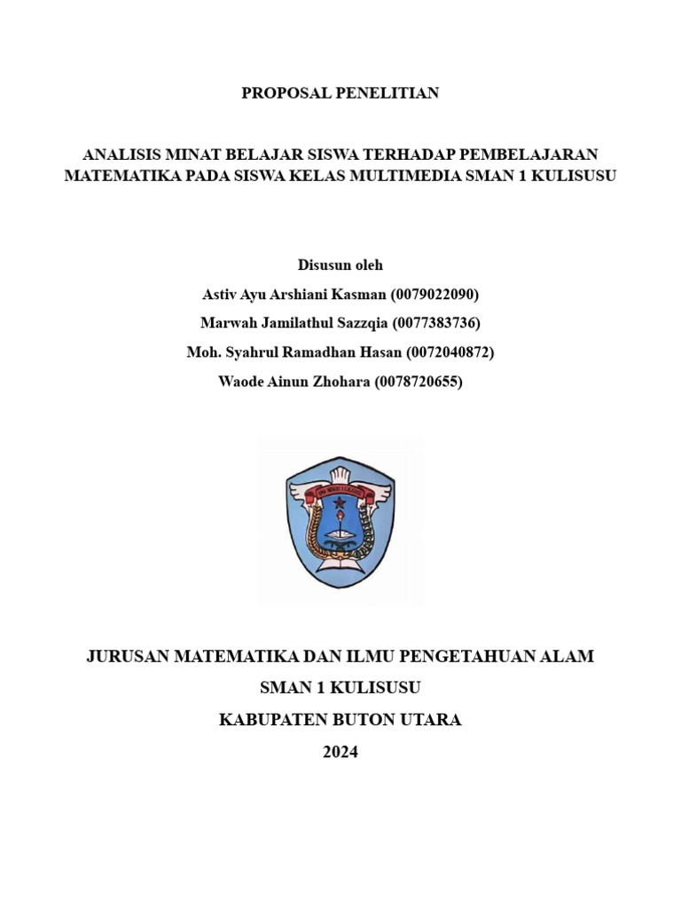 Proposal Penelitian-1 | PDF