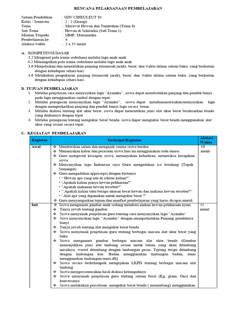 RPP Observasi E-Kin | PDF