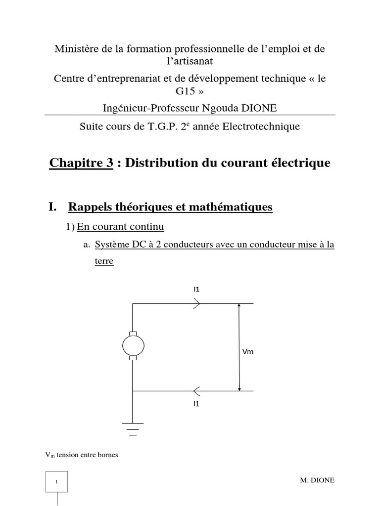 Distribution Du Courant Électrique | PDF | Courant continu haute ...