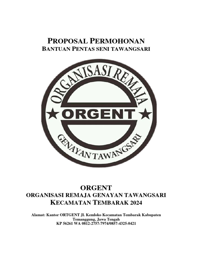 Proposal K3merdekaan Orgent 2024 A4 | PDF