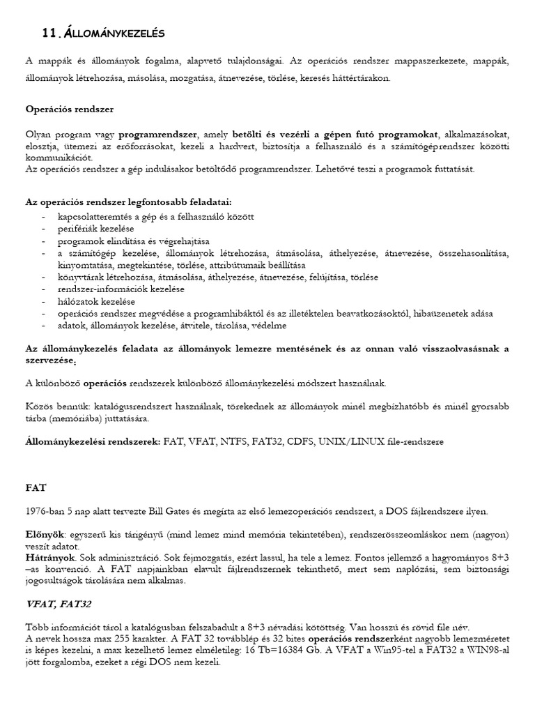 Informatika Érettségi 11. Tétel | PDF
