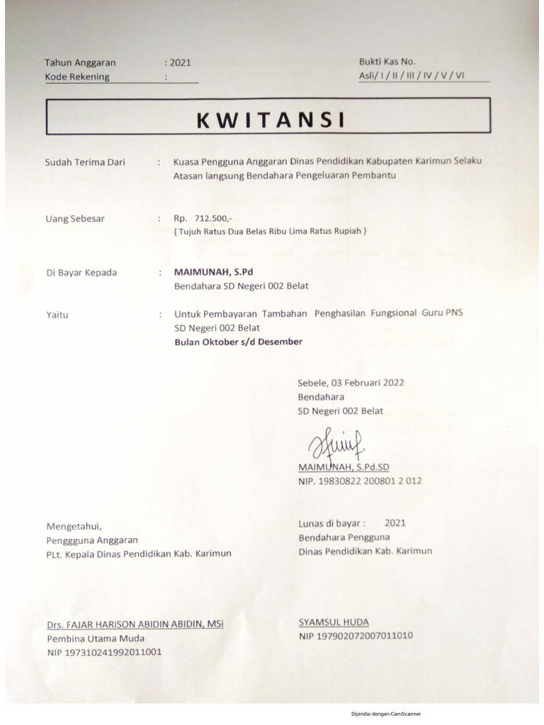 Kwitansi TW 4 | PDF