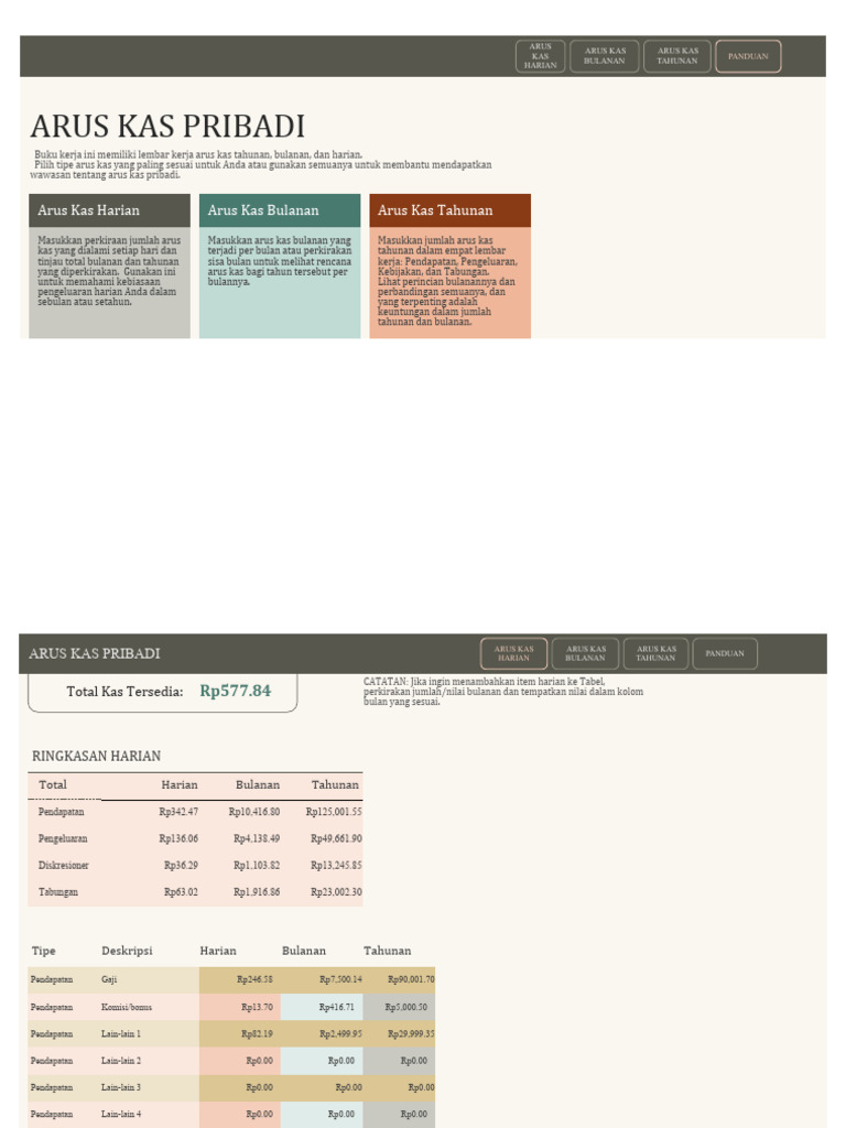 Contoh Rekap Total Pengeluaran | PDF