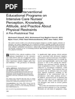 Patient Restraint: Ethics and Guidelines | PDF | Informed Consent | Patient