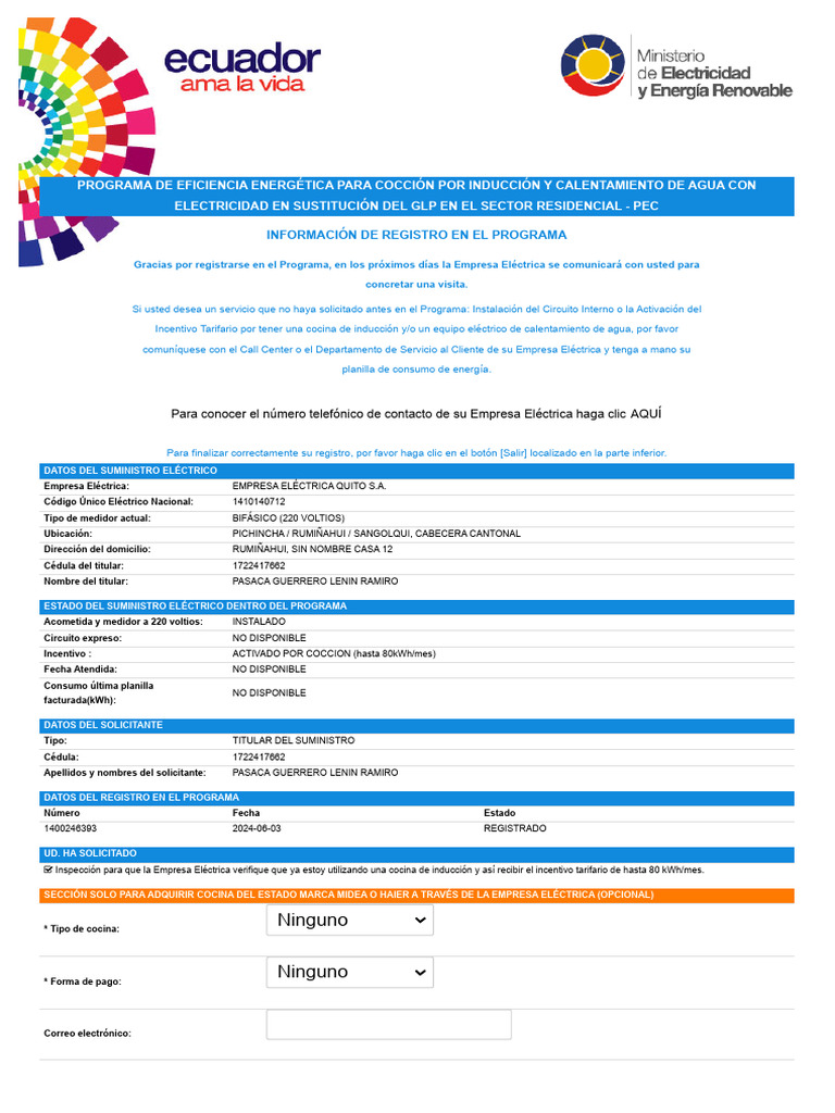 Programa de Eficiencia Energética para Cocción Por Inducción y Calentamiento de Agua Con ...