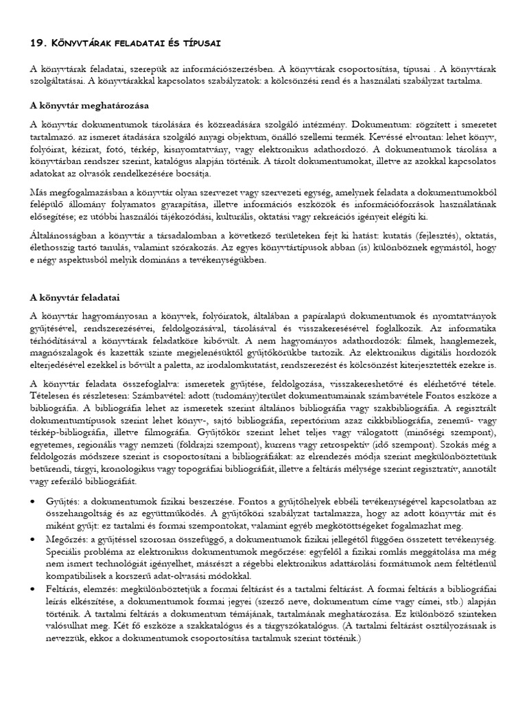 Informatika Érettségi 19. Tétel | PDF