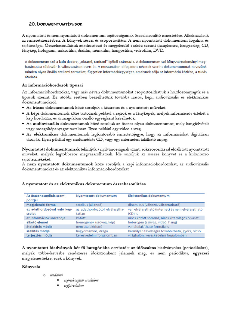 Informatika Érettségi 20. Tétel | PDF