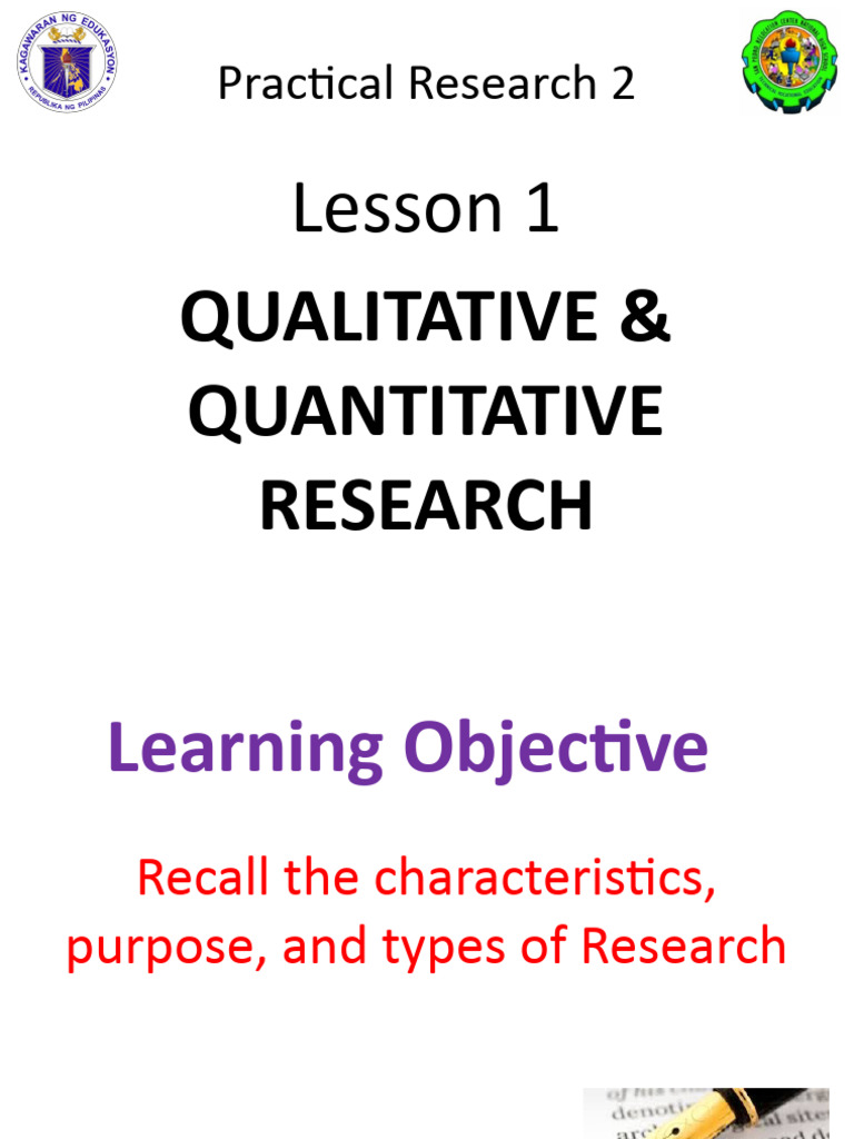 Lesson 1. Qualitative Quantitative Research | PDF | Quantitative ...