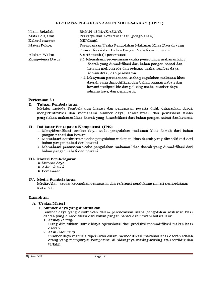 MATERI P3 RPP XII - PKWU Peng. - KD 3.1 2024-2025 | PDF | Pengelolaan Keuangan & Uang