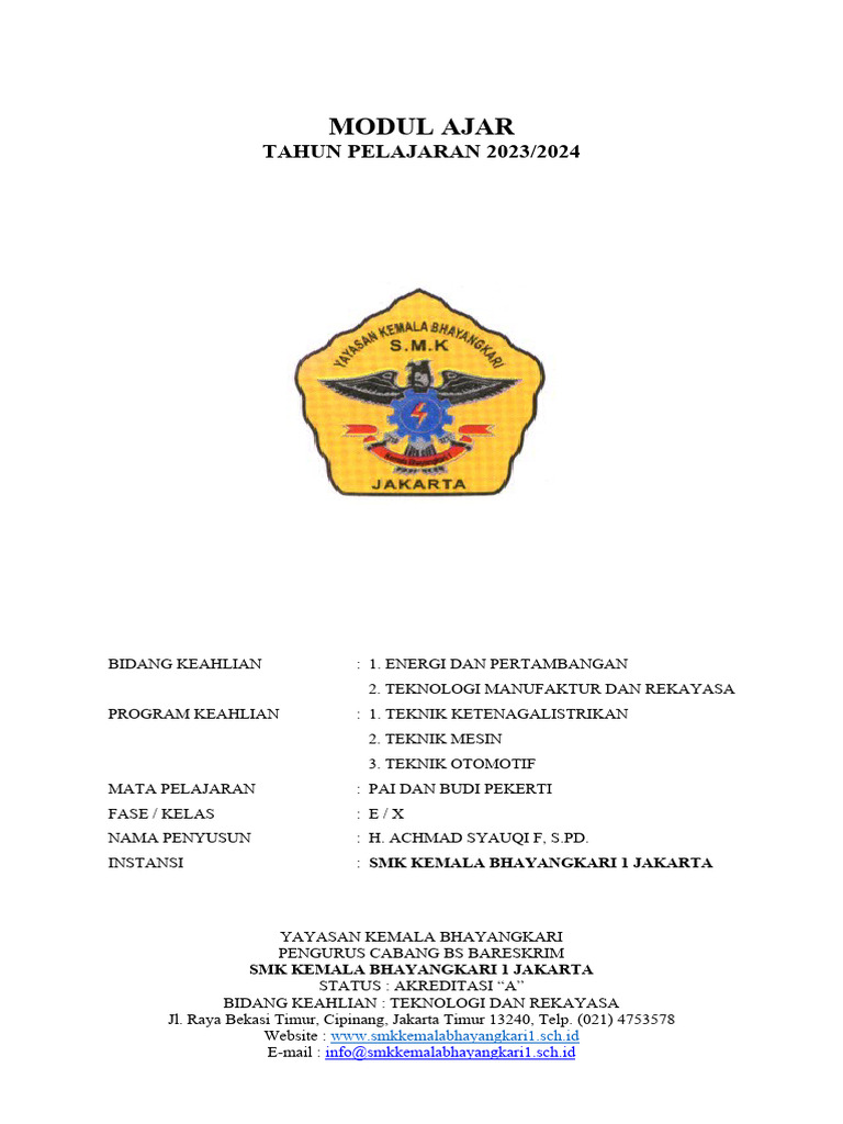 Cover Modul Ajar | PDF