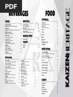 Kaizen Heritage Menu Overview | PDF | Caramel | Foods